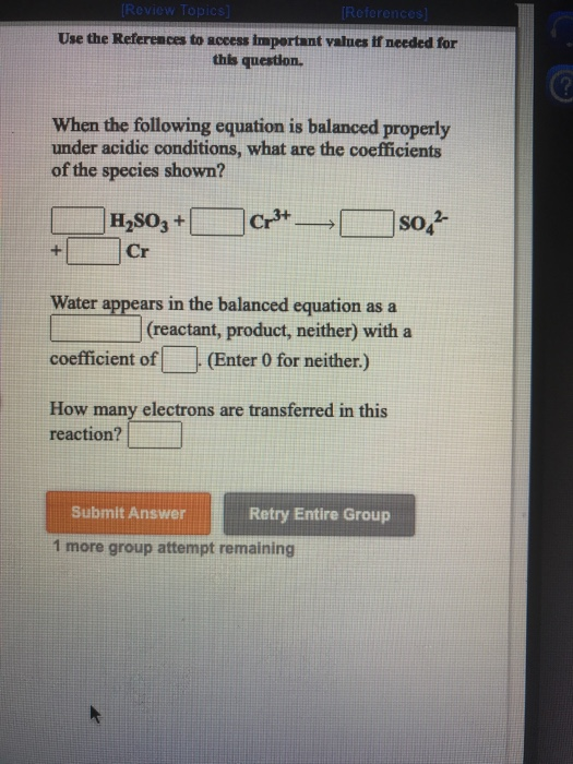Solved (Review Topics (References Use the References to | Chegg.com