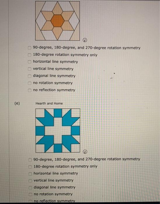 Solved Describe The Rotation And Reflection Symmetries In
