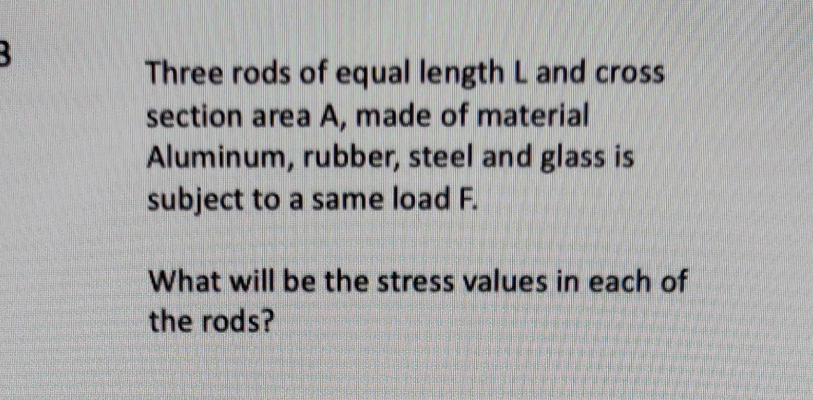Solved Three rods of equal length L and cross section area | Chegg.com