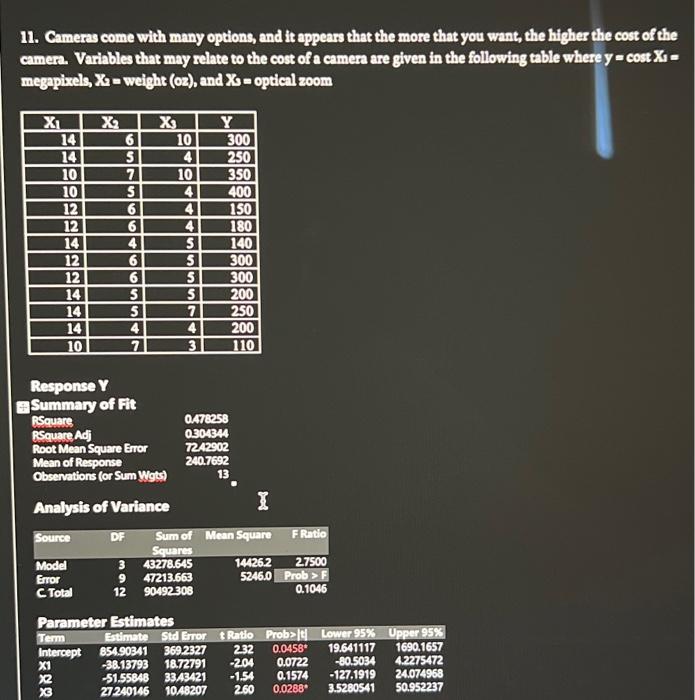 Solved 28. Use the JMP output to answer questions 28−39 for | Chegg.com