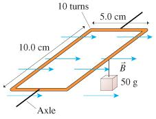 Solved The 10-turn loop of wire shown in the figure lies in | Chegg.com