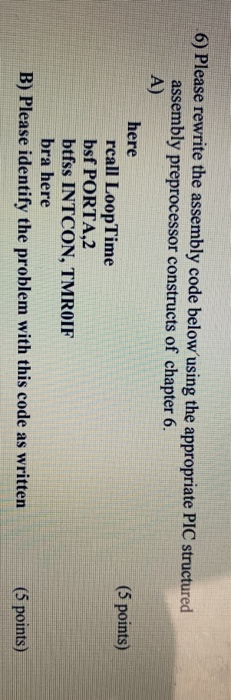 6) Please rewrite the assembly code below using the | Chegg.com