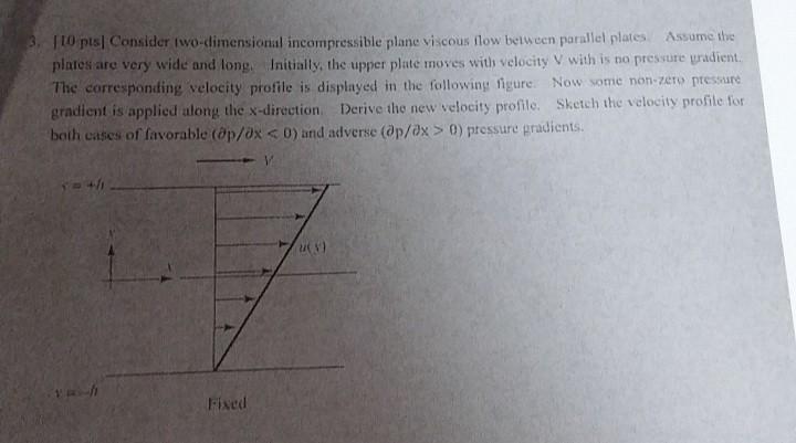 Solved F10 pts] Consider two-dimensional incompressible | Chegg.com