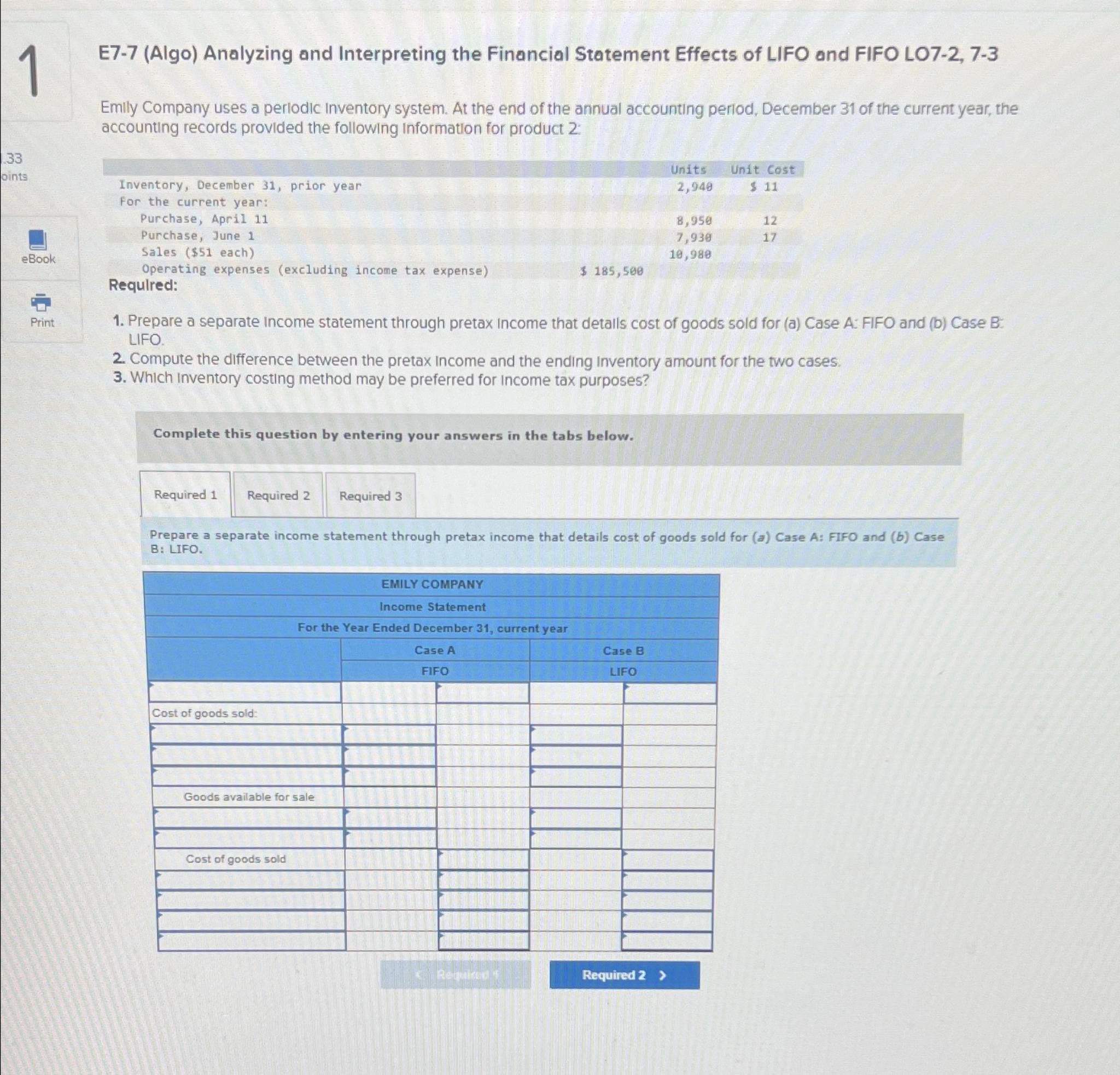 Solved 1 ﻿E7-7 (Algo) ﻿Analyzing and Interpreting the | Chegg.com