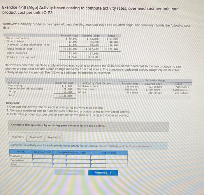 Solved Exercise 4-11 (Algo) Computing product cost per unit | Chegg.com
