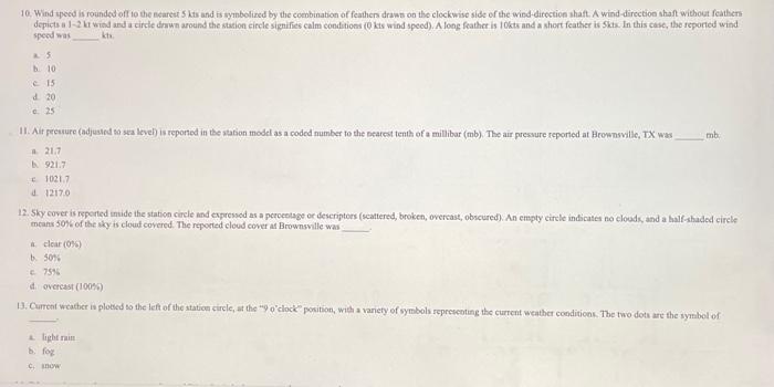 Solved Figure 2A-3 is a regional surface station model map | Chegg.com