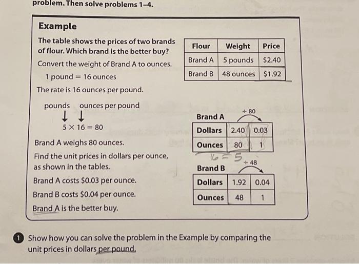 Solved problem. Then solve problems 1-4. Example The table | Chegg.com