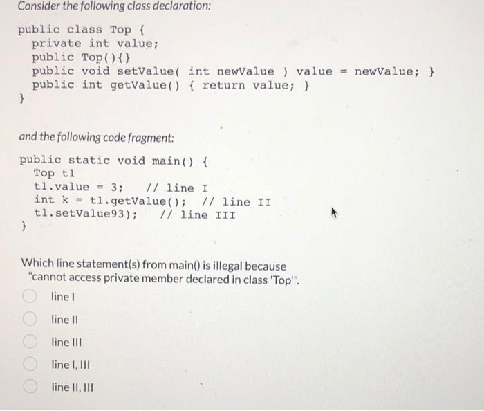 Solved Consider The Following Class Declaration Public 