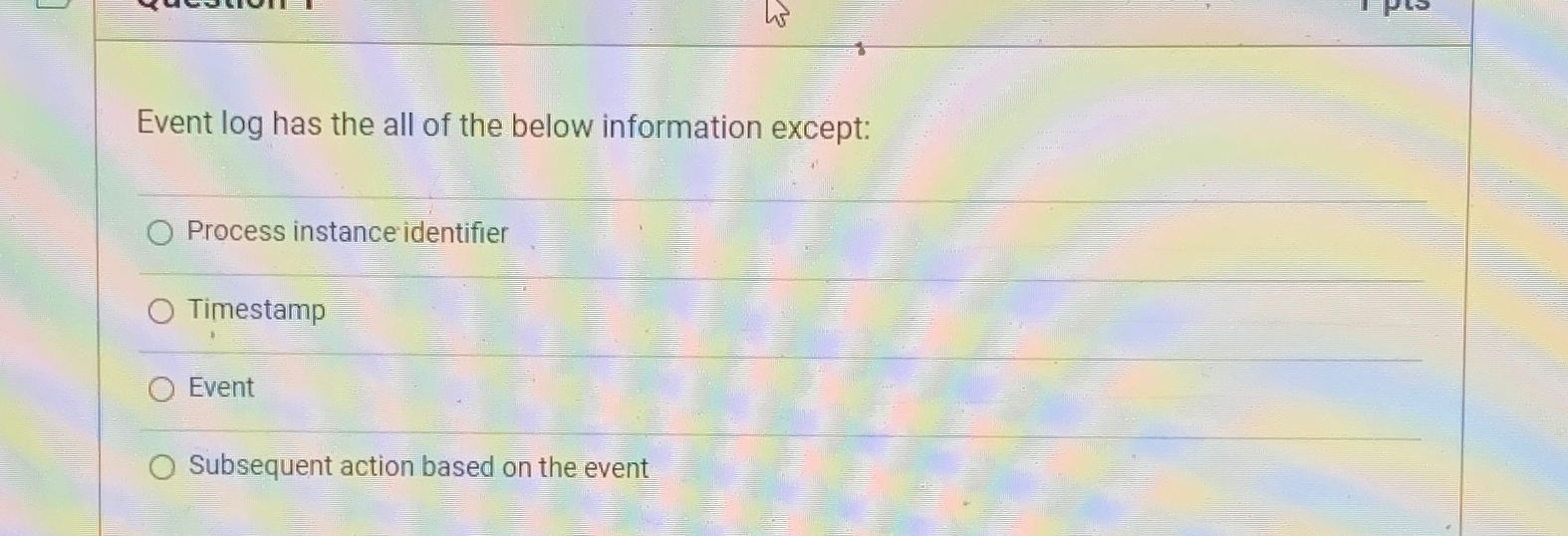 Solved Event log has the all of the below information | Chegg.com