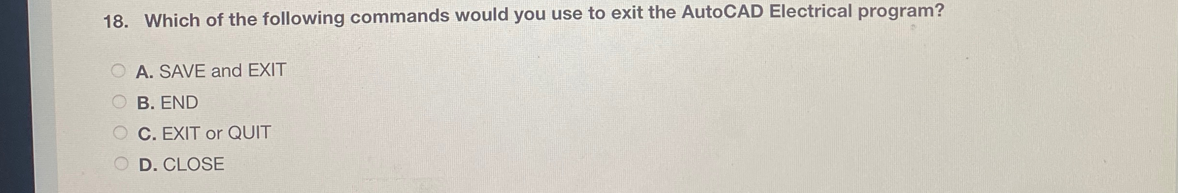 Solved Which of the following commands would you use to exit | Chegg.com
