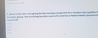 Solved What is the case-mix group for the nursing component | Chegg.com