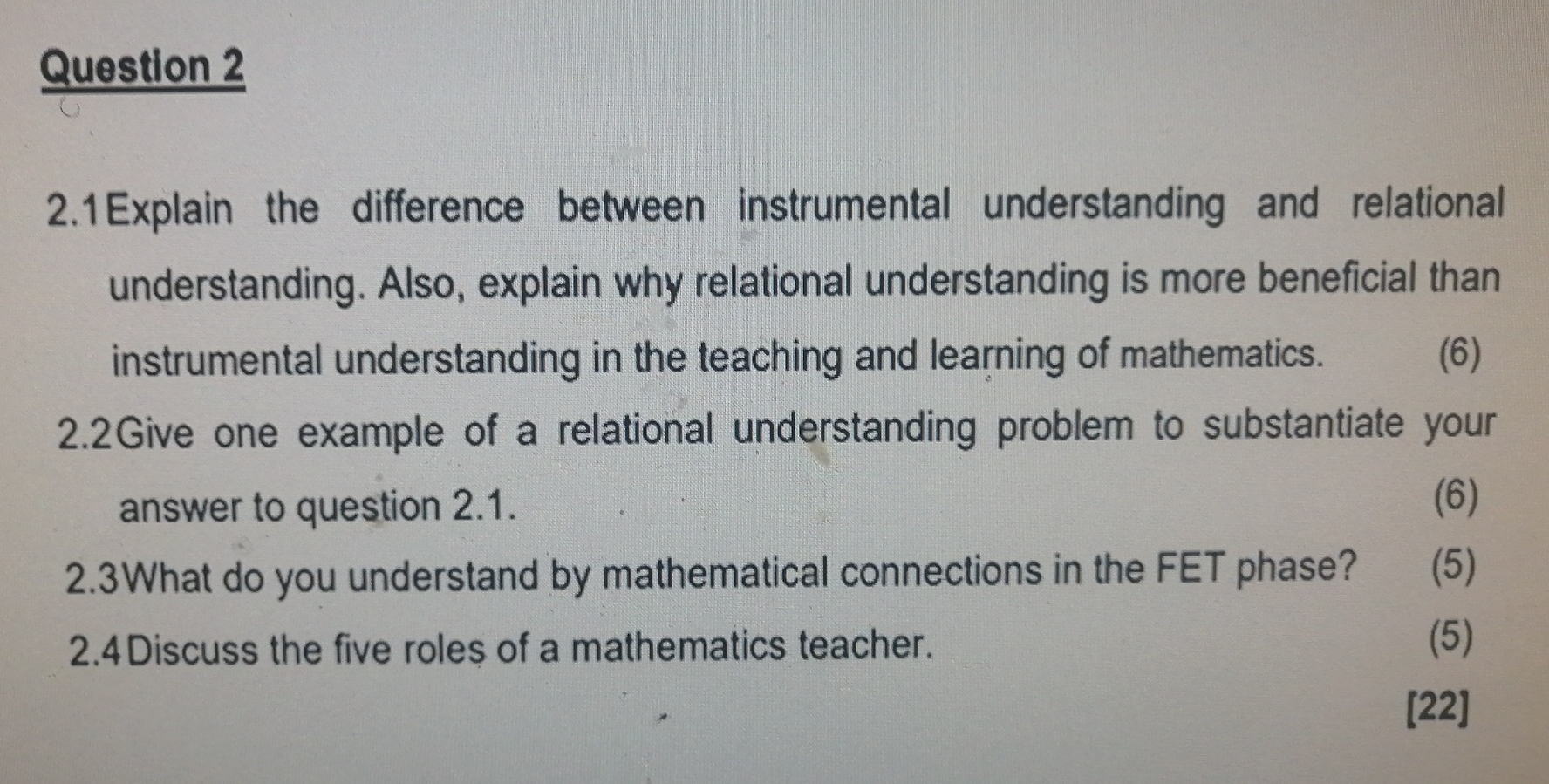 Solved Question 22.1 ﻿Explain the difference between | Chegg.com