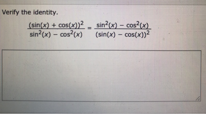 Solved Verify The Identity sin x Cos x 2 Sin2 x Chegg solved-verify-the-identity-sin-x-cos-x-2-sin2-x-chegg