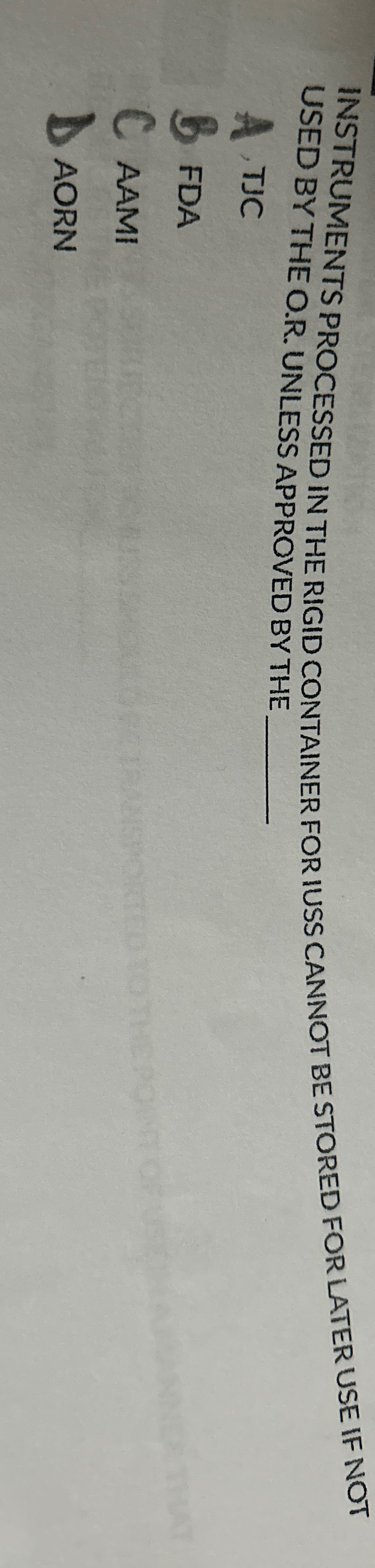 Solved INSTRUMENTS PROCESSED IN THE RIGID CONTAINER FORIUSS | Chegg.com