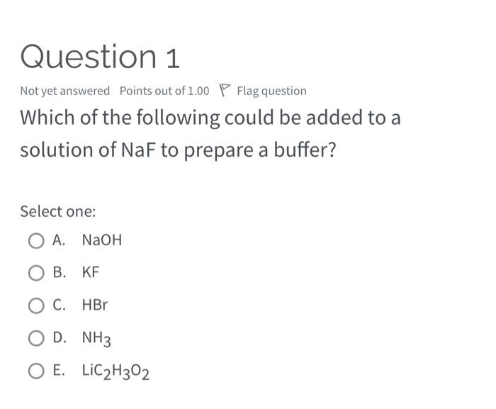 Which of the following could be added to a solution | Chegg.com