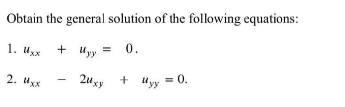 Solved Obtain the general solution of the following | Chegg.com