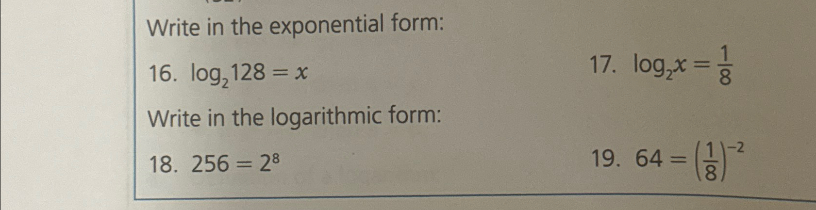 Solved Write in the exponential | Chegg.com