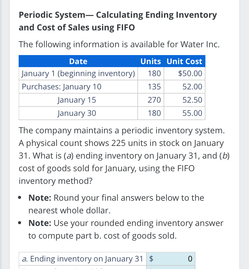 Solved Periodic System- ﻿Calculating Ending Inventory and | Chegg.com