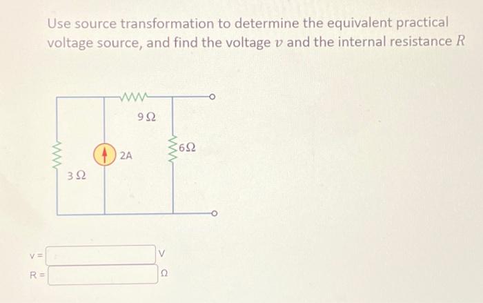 Solved Use source transformation to determine the equivalent | Chegg.com Solved Use source transformation to determine the equivalent | Chegg.com