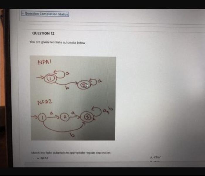Question Completion Status: QUESTION 12 You are given | Chegg.com
