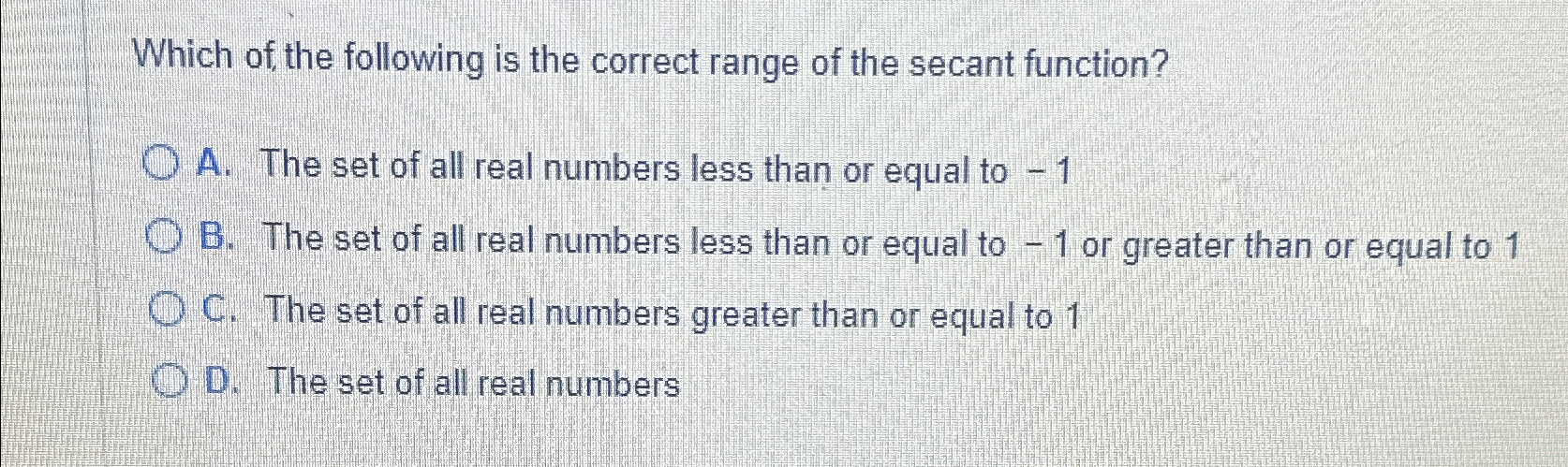 Solved Which of the following is the correct range of the | Chegg.com