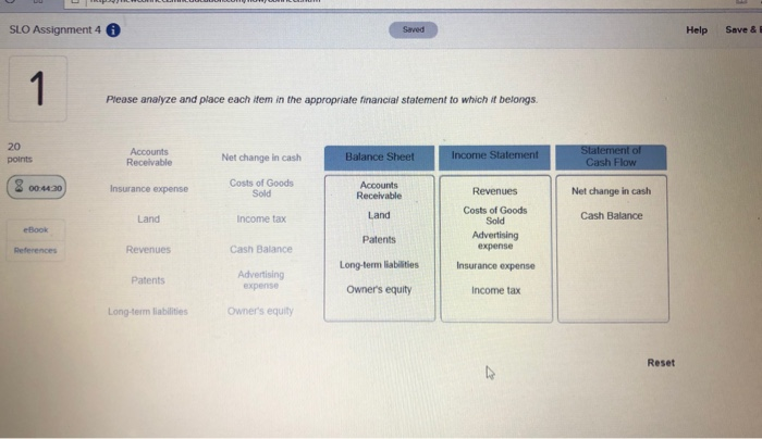 Solved SLO Assignment 4 Saved Help Save & Please analyze and | Chegg.com