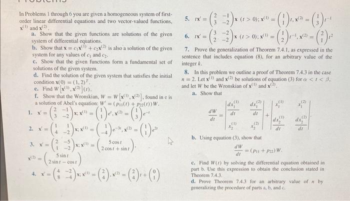 In Problems 1 through 6 you are given a homogeneous | Chegg.com