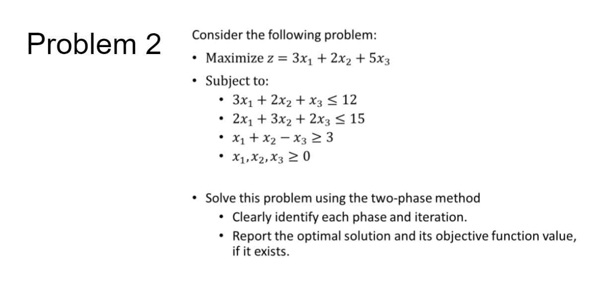Solved Problem 2Consider the following problem:Maximize | Chegg.com Solved Problem 2Consider the following problem:Maximize | Chegg.com