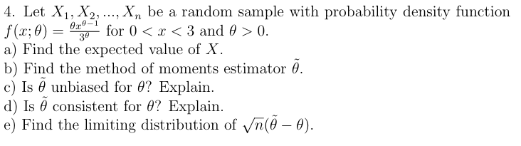 Solved Let x1,x2,dots,xn ﻿be a random sample with | Chegg.com