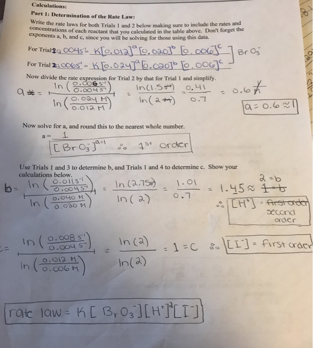 Solved Part 1: Determination of the Rate Law: Trial [T](M) | Chegg.com