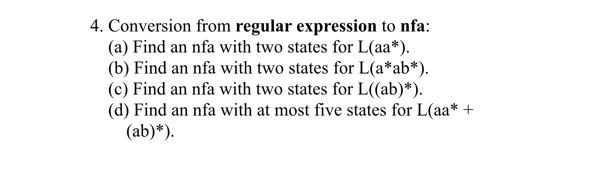 Solved Conversion from regular expression to nfa:(a) ﻿Find | Chegg.com