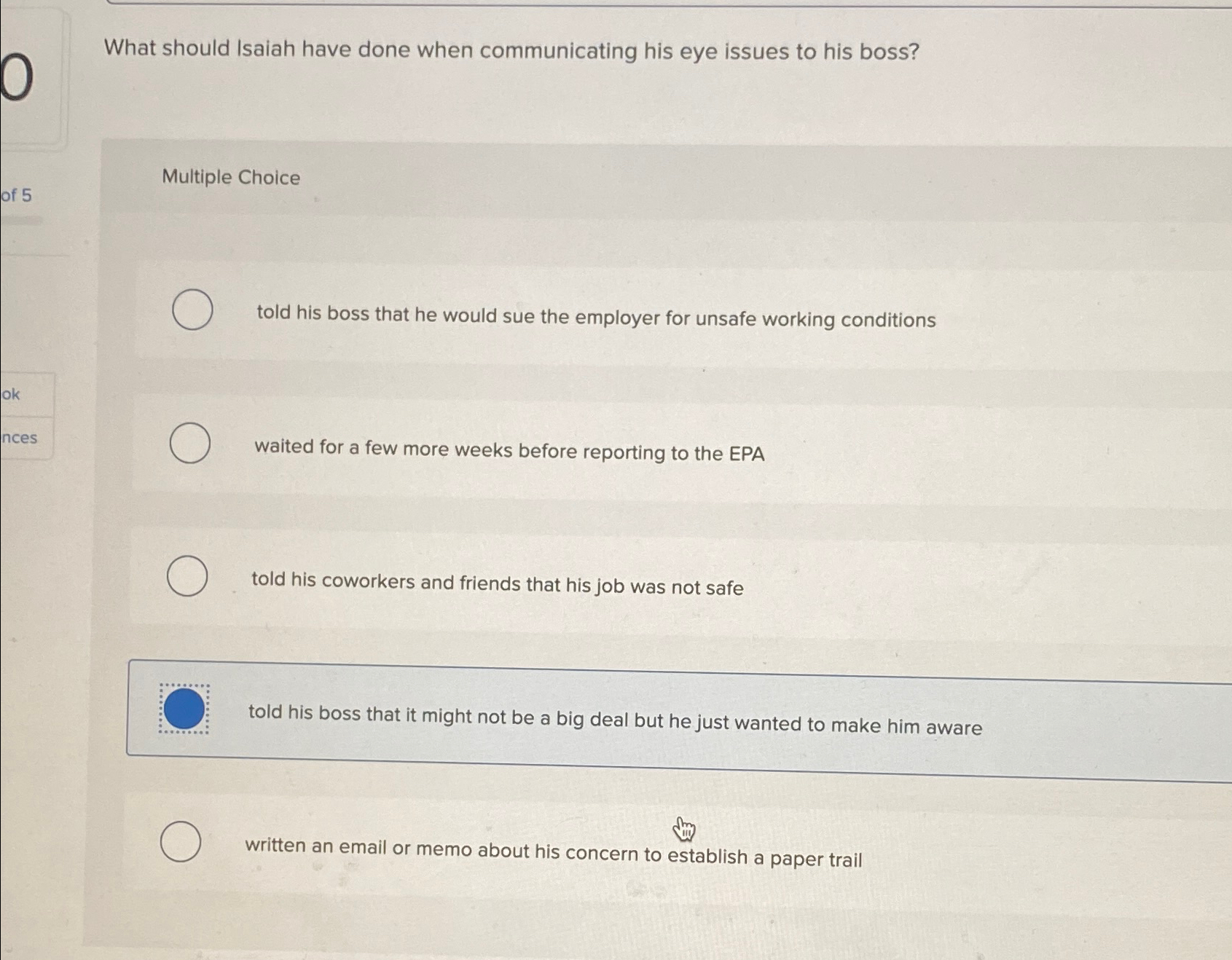 Solved What should Isaiah have done when communicating his | Chegg.com