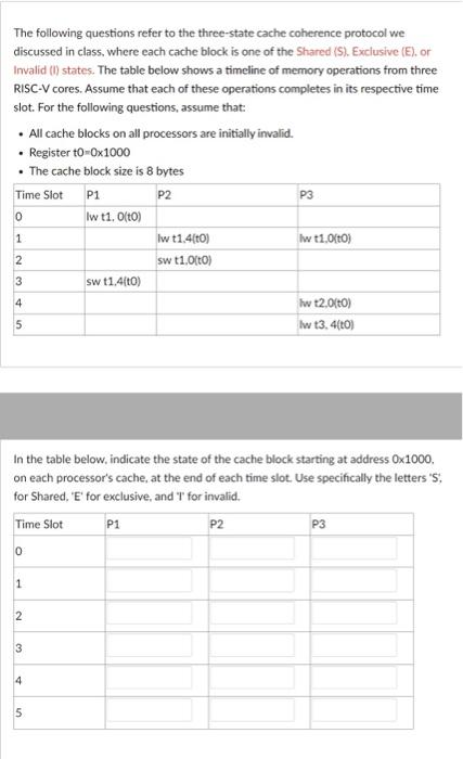 Solved The following questions refer to the three-state | Chegg.com