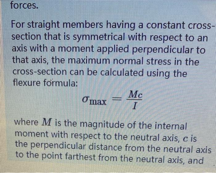 Solved Part B - Minimum Allowable Cross-Section Review The | Chegg.com