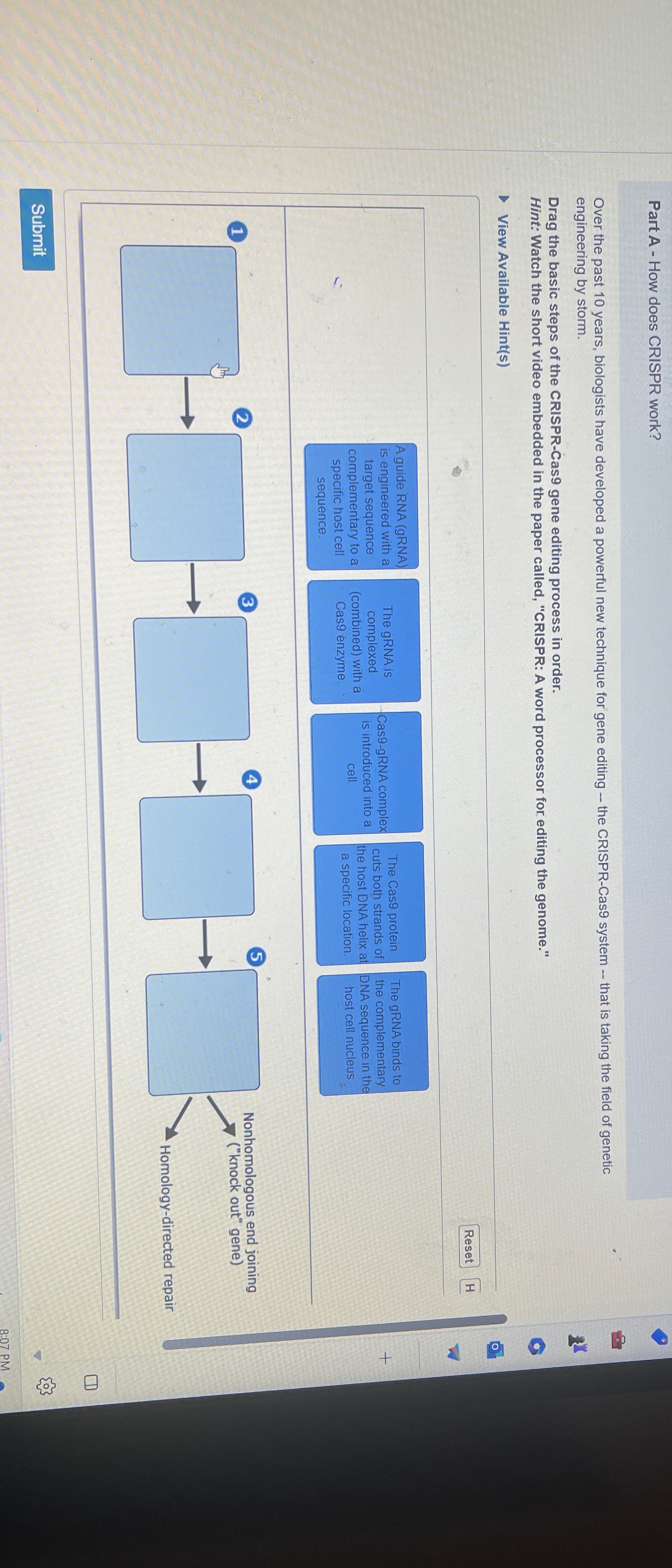 Solved Part A - ﻿How does CRISPR work?Over the past 10 | Chegg.com