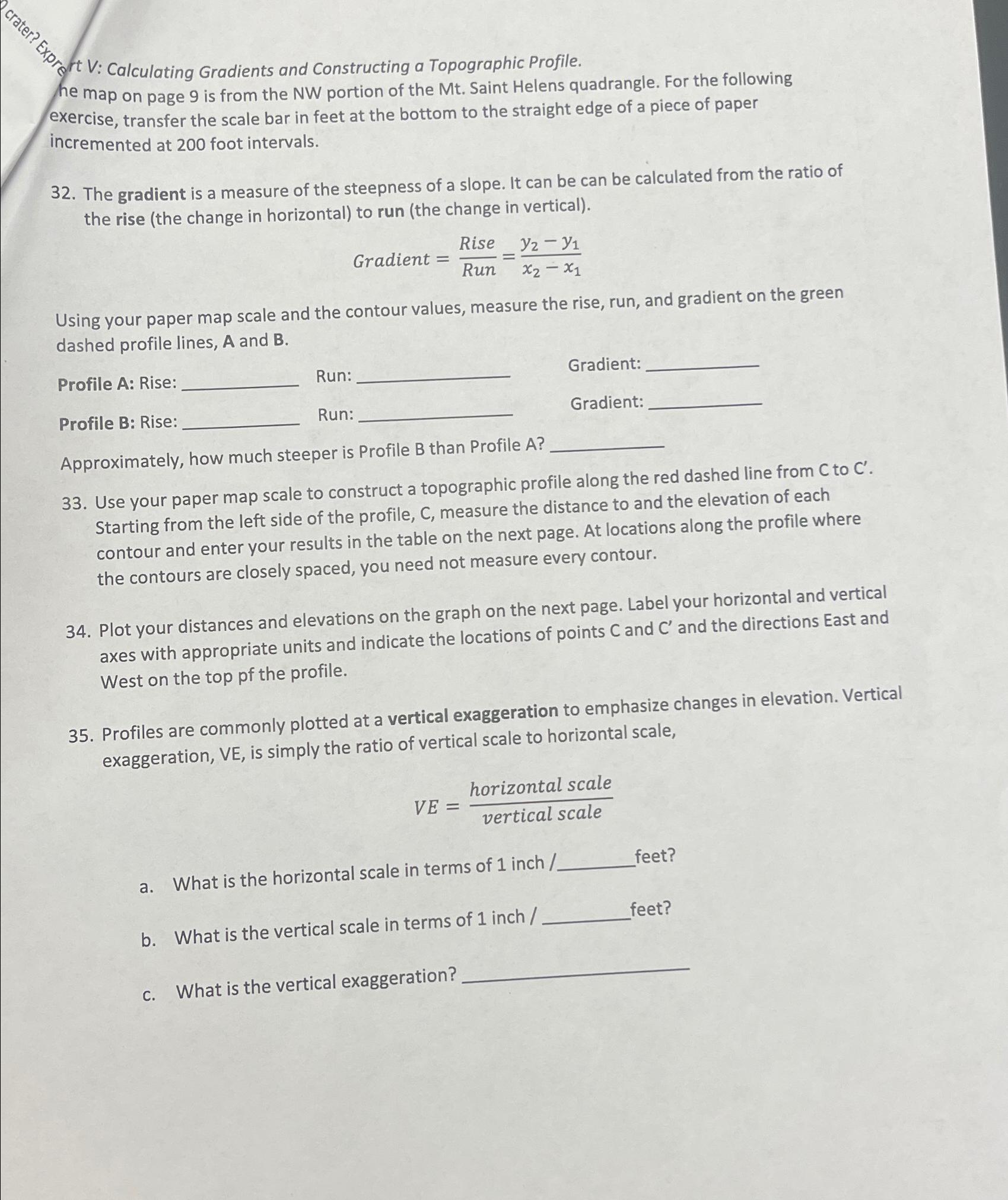 Solved frt V: Calculating Gradients and Constructing a | Chegg.com