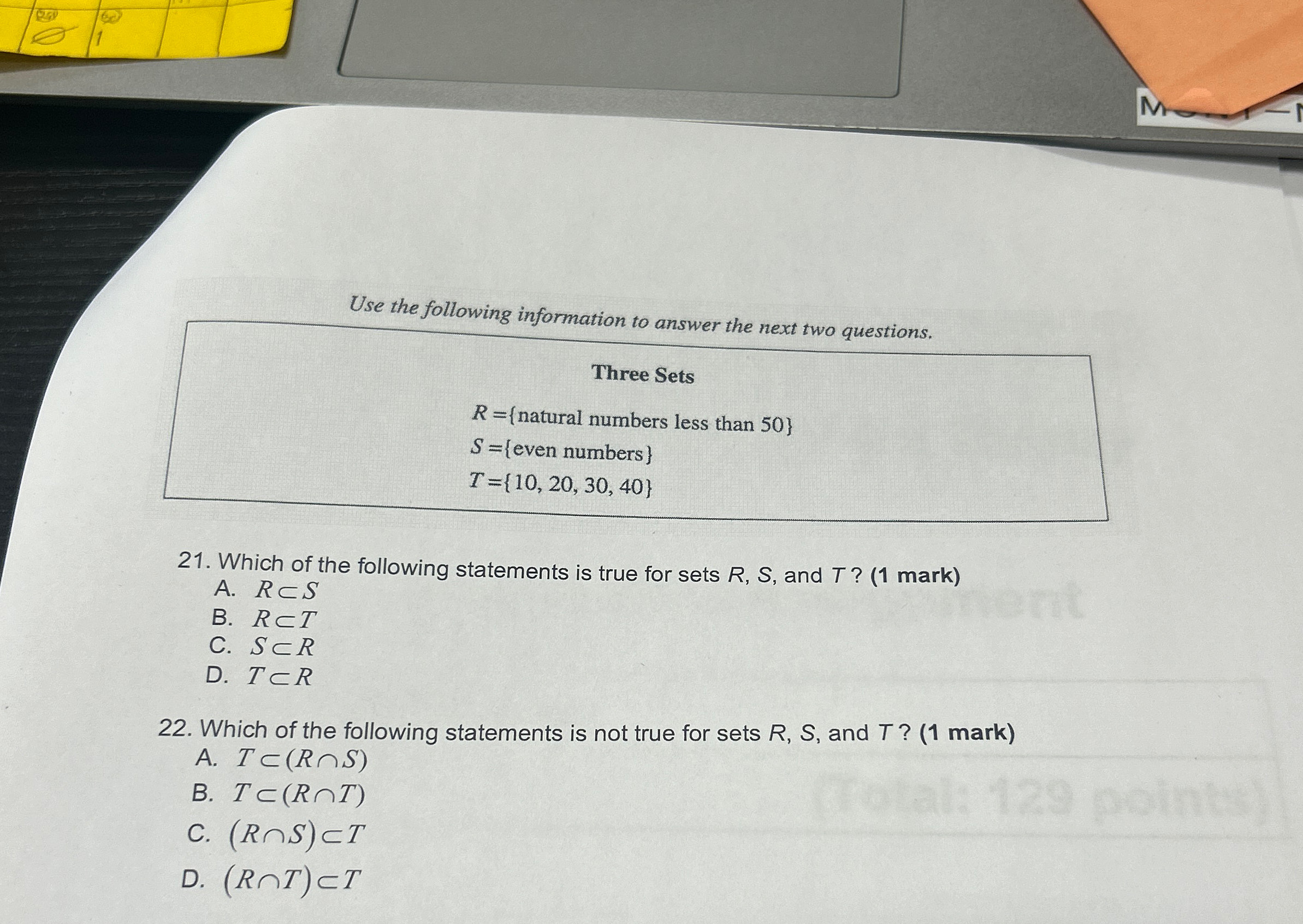 Solved Use the following information to answer the next two | Chegg.com