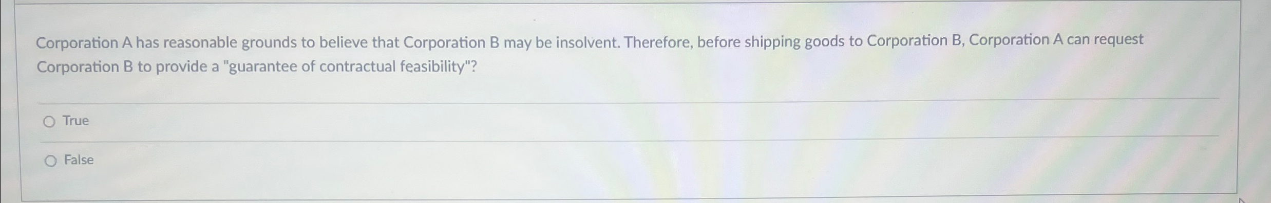 Solved Corporation A has reasonable grounds to believe that | Chegg.com
