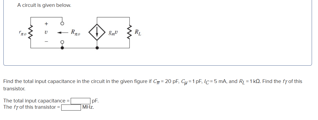 Solved A circuit is ﻿given below.Find the total input | Chegg.com