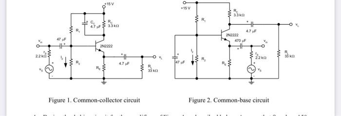 Solved Figure 1. Common-collector circuit Figure 2. | Chegg.com