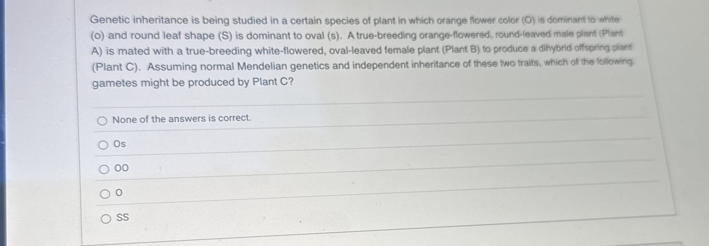 Solved Genetic inheritance is being studied in a certain | Chegg.com