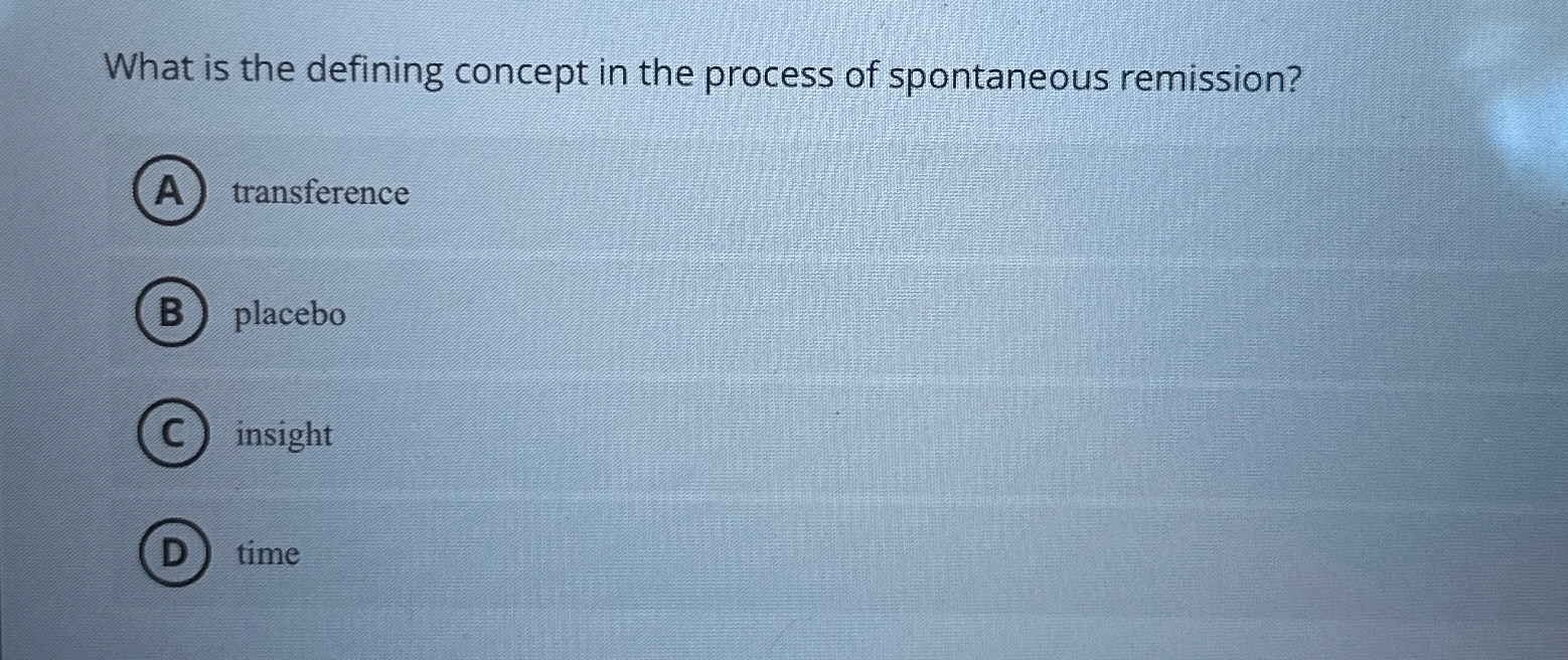 Solved What is the defining concept in the process of | Chegg.com