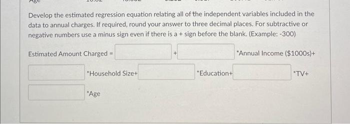 Solved Develop the estimated regression equation relating | Chegg.com