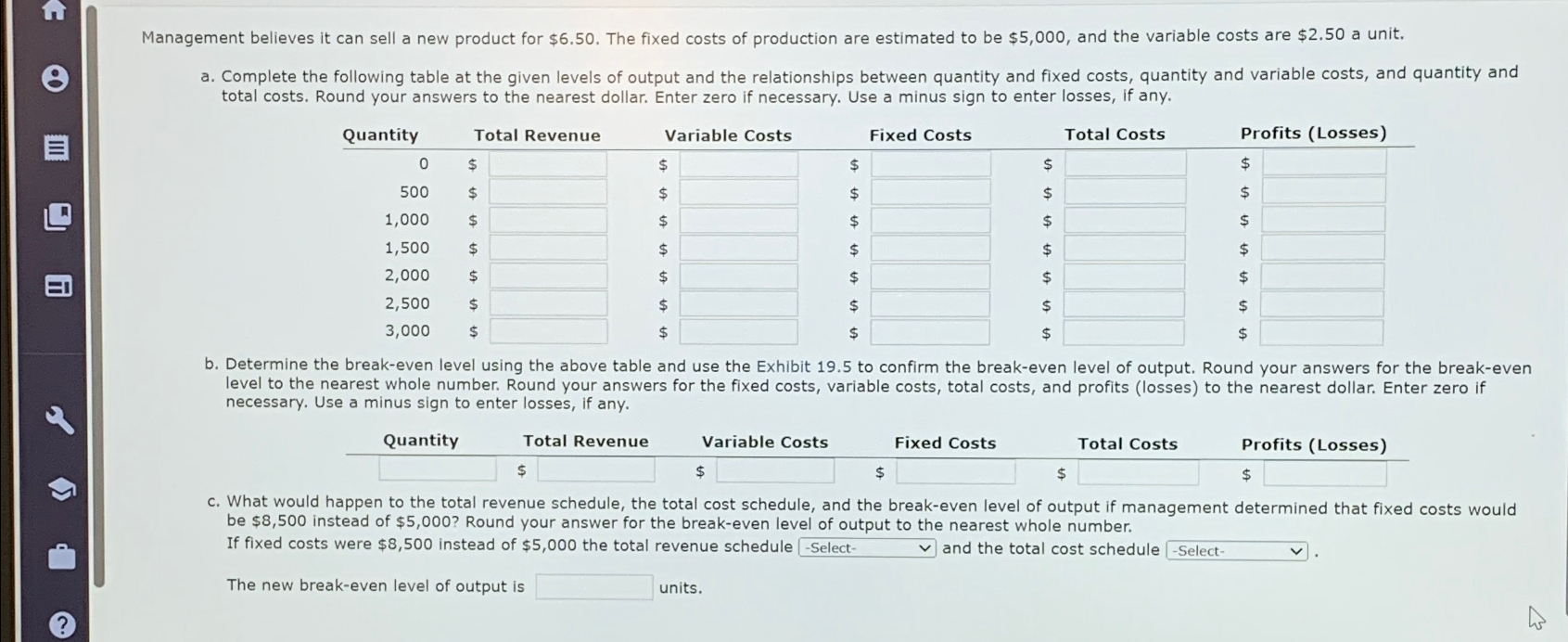 Solved Management believes it can sell a new product for | Chegg.com