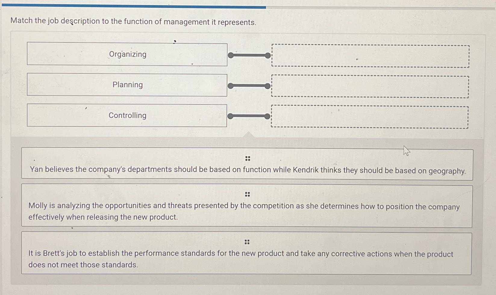 Solved Match the job description to the function of | Chegg.com
