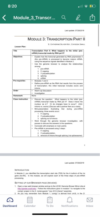 Solved MODULE 3: TRANSCRIPTION PART II ANSWER SHEET Q1. What | Chegg.com