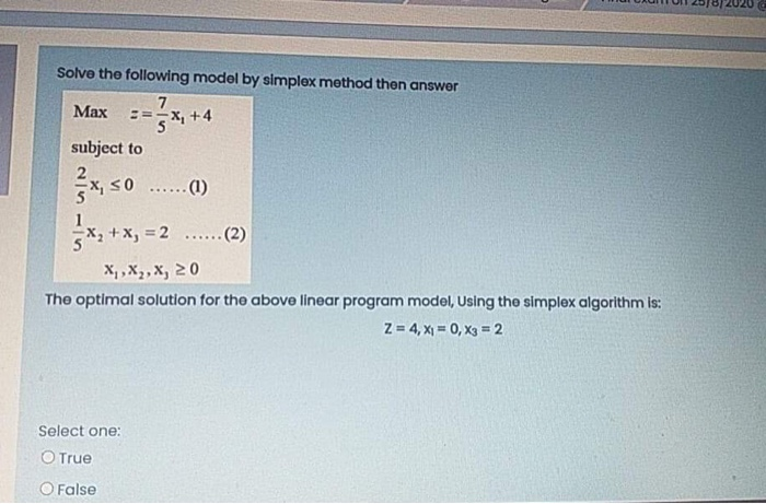 Solved Solve the following model by simplex method then | Chegg.com