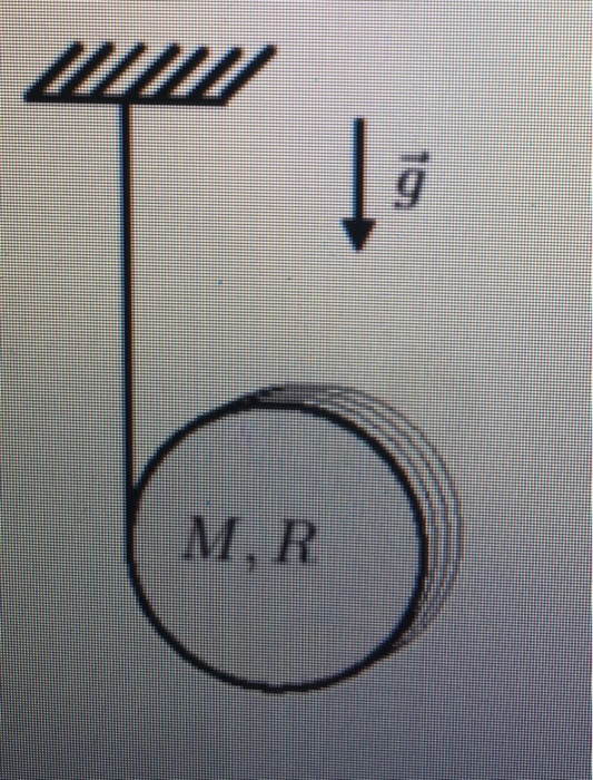 Solved b A string is wound around a uniform solid cylinder | Chegg.com
