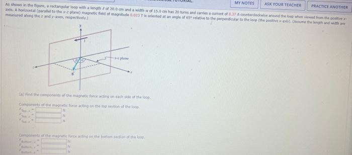 Solved Components of the macnetic force acting on the left | Chegg.com ...