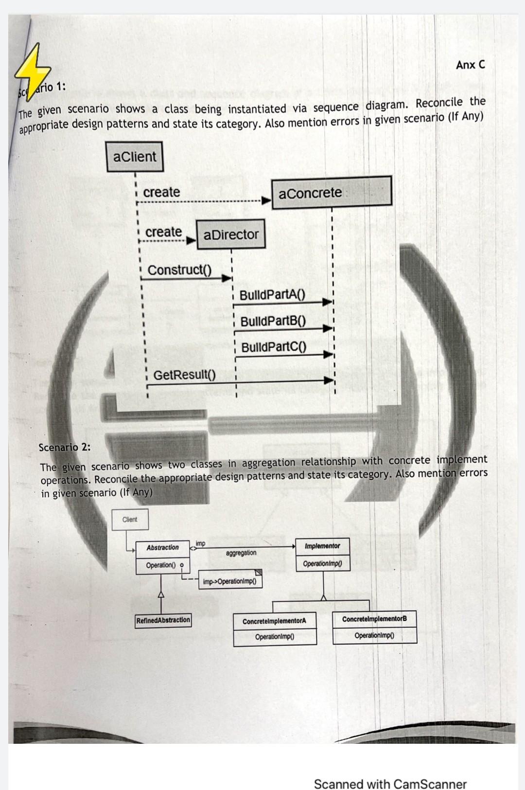 Solved reconcile the most appropriate design pattern from a | Chegg.com